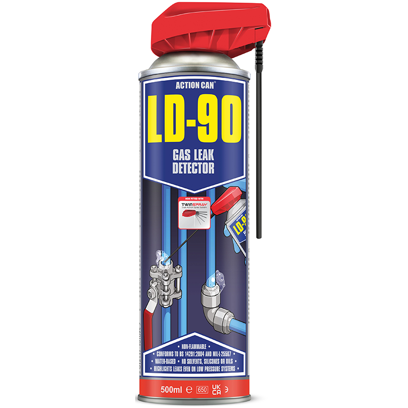 Action Can LD-90 Twin Spray Gas Leak Detector 500ml | Flooring Materials
